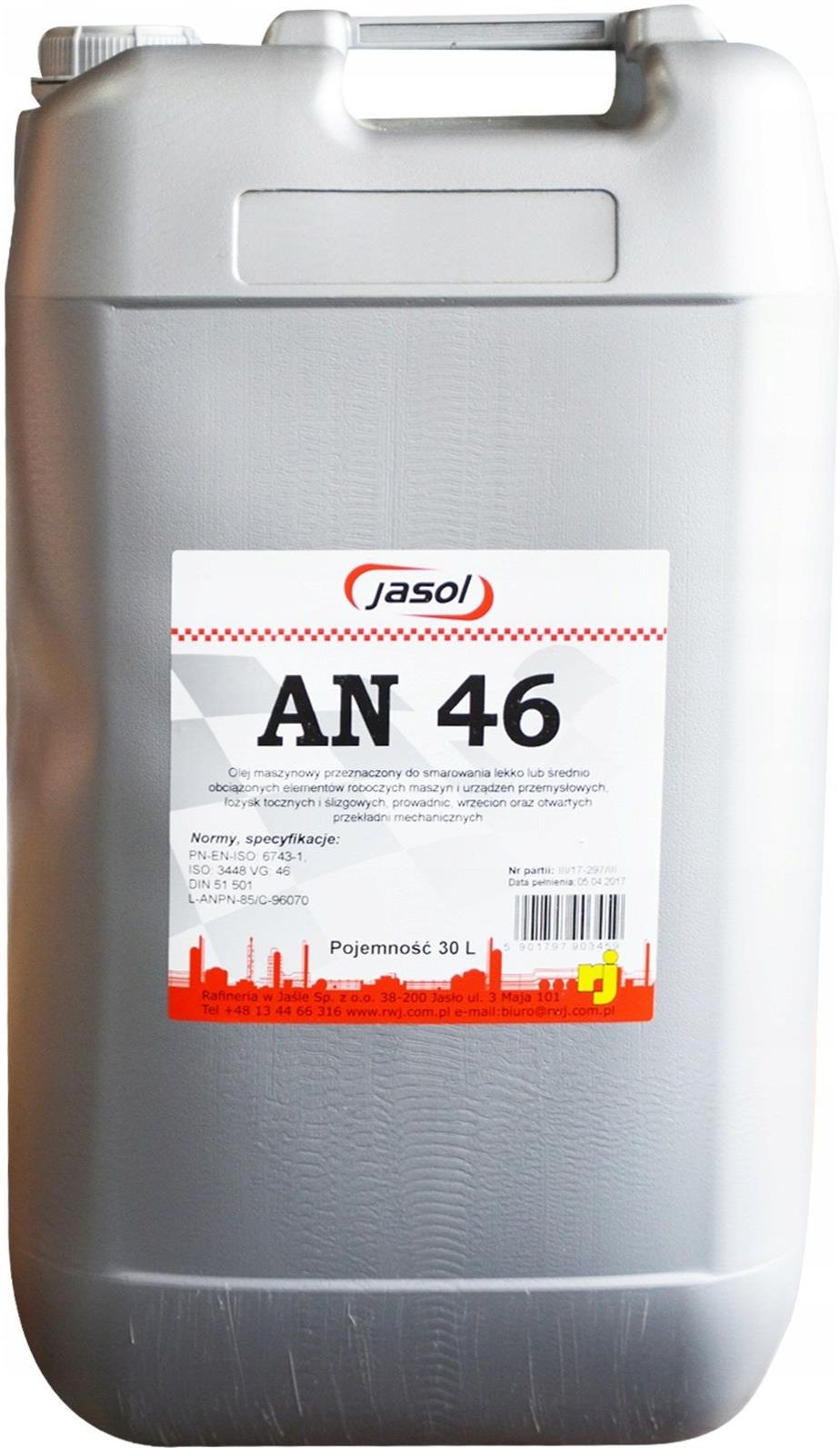 Jasol Olej Maszynowy Lan An 46 - 30L - Opinie i ceny na Ceneo.pl