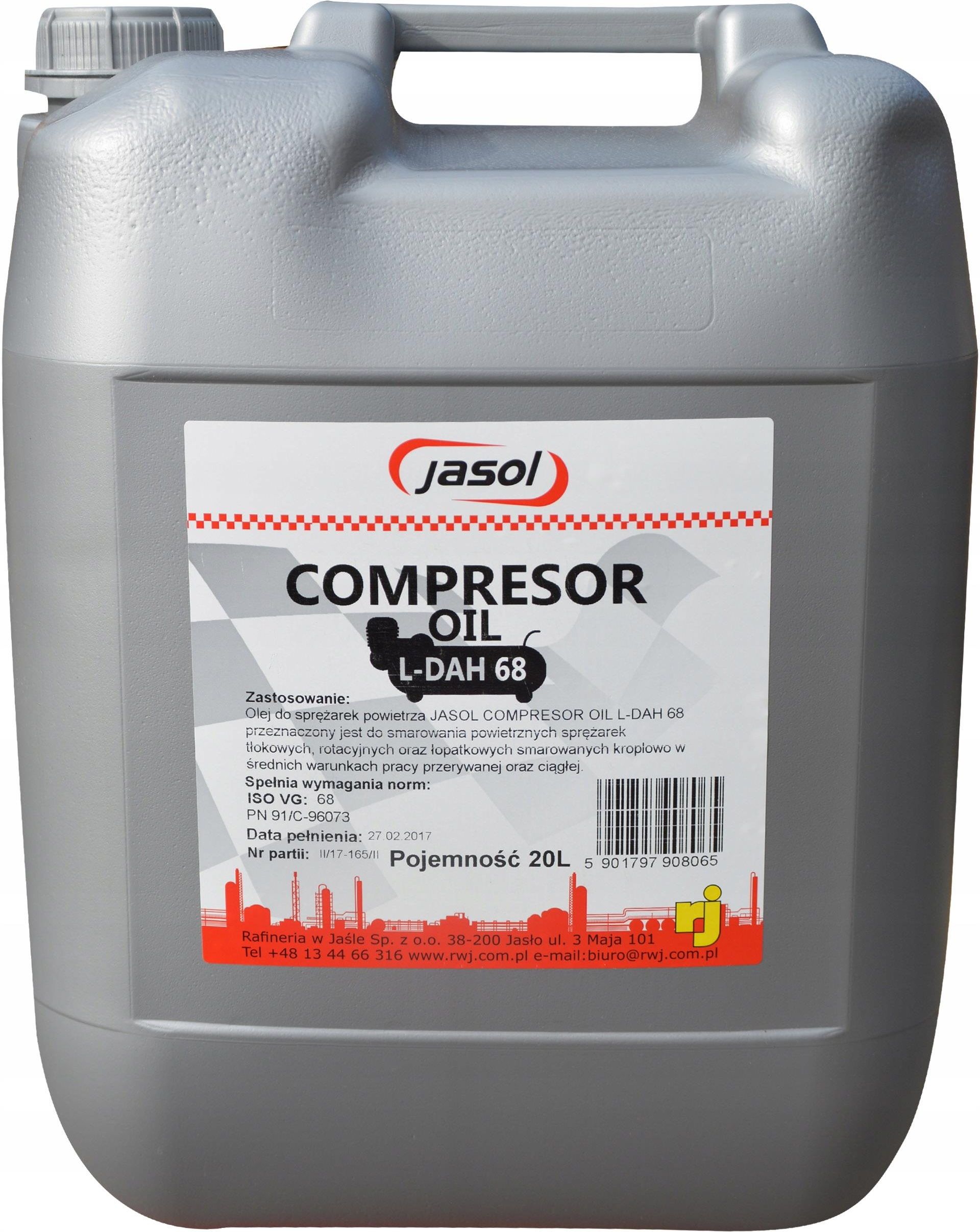 Jasol Olej Do Kompresora L-Dah 68 20L - Opinie i ceny na Ceneo.pl