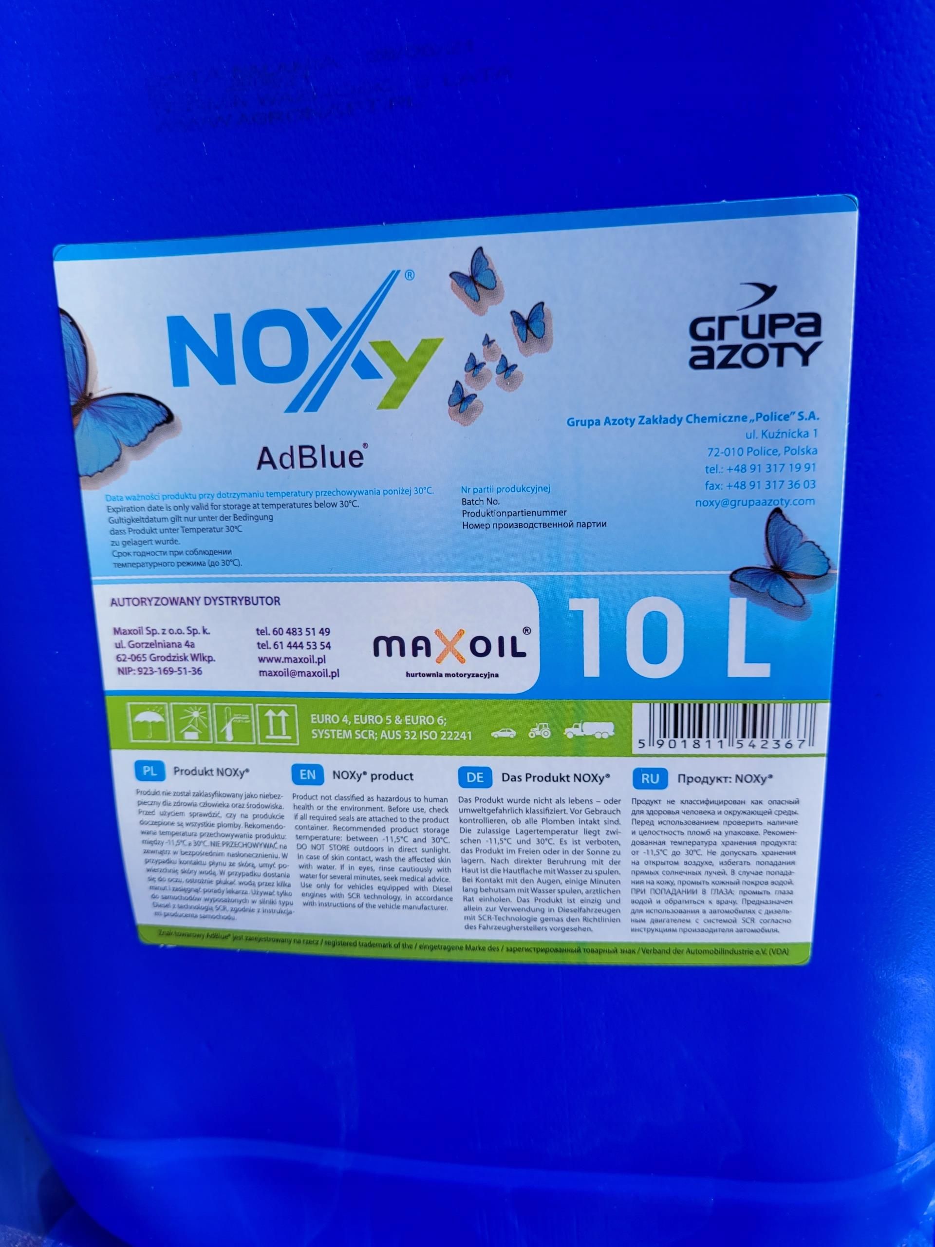 Noxy Roztwór Mocznika Adblue 10L - Opinie i ceny na Ceneo.pl