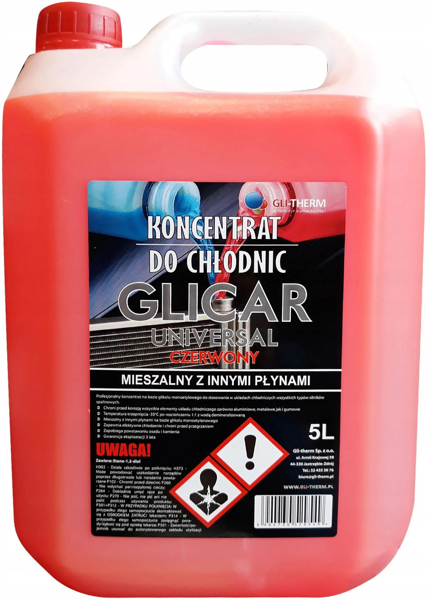 Glicar Koncentrat Płynu Do Chłodnic Czerwony 5L - Opinie i ceny na Ceneo.pl