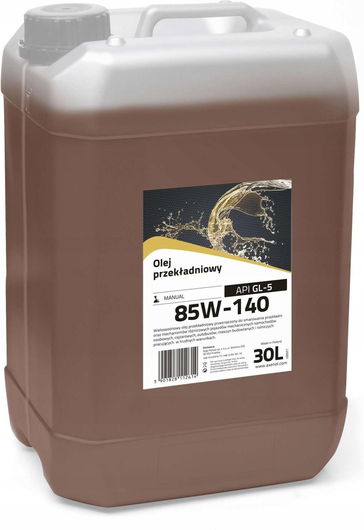 Axenol Przekładniowy Gl-5 85W/140 30L - Opinie i ceny na Ceneo.pl