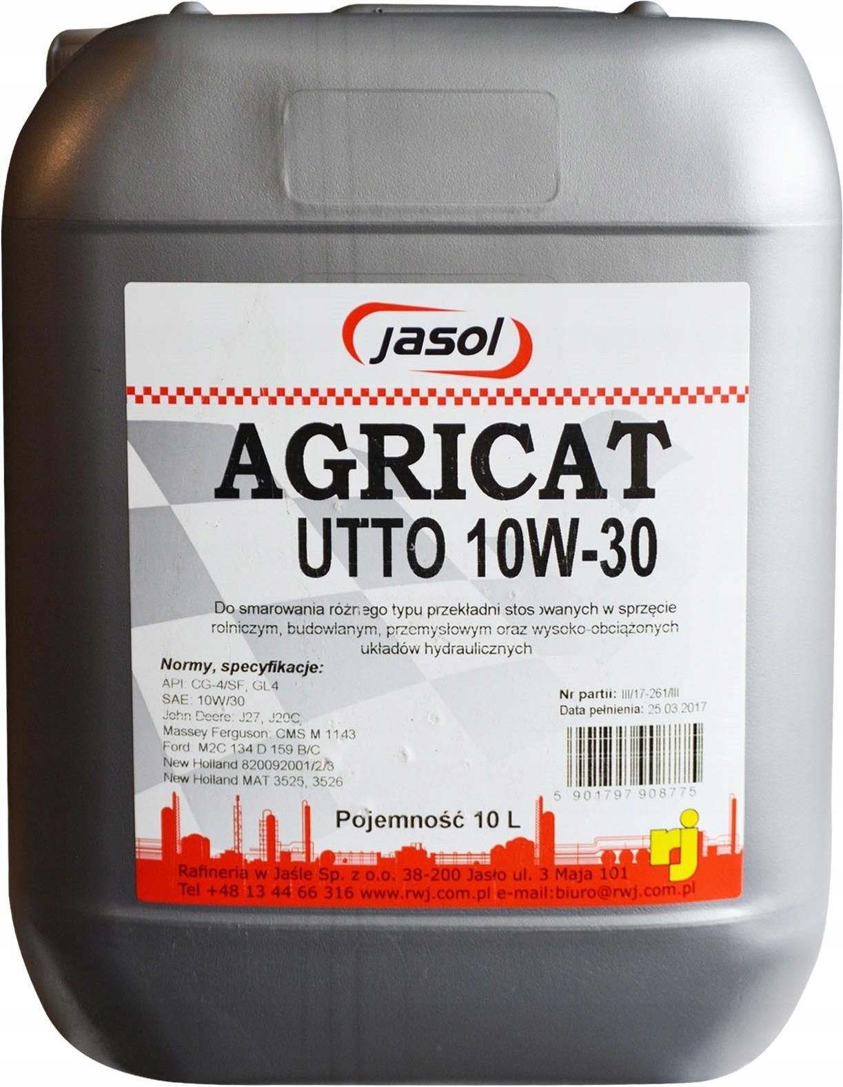 Jasol Olej Wielofunkcyjny Utto 10W30 10L - Opinie i ceny na Ceneo.pl