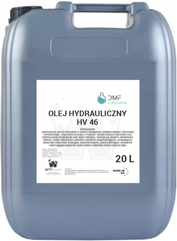 Dmf Olej Hydrauliczny Hv 46/ 20L - Opinie i ceny na Ceneo.pl