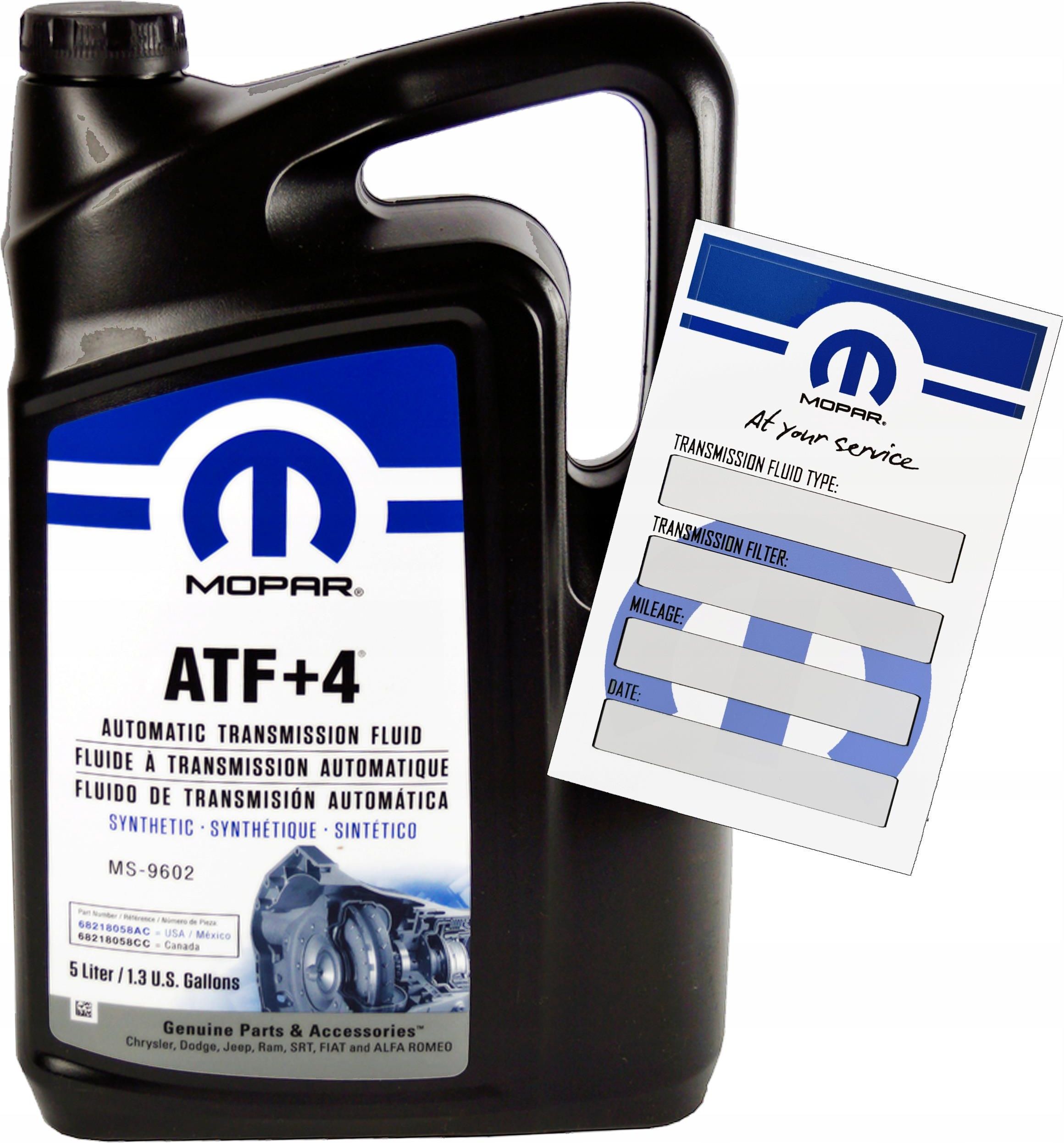 Mopar Olej Atf+4 Czerwony 5L Jeep Dodge Chrysler - Opinie i ceny na ...