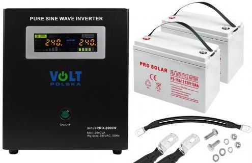 Zasilacz UPS Zasilacz Volt Sinus Pro 2500W 2500VA/1800W + 2x akumulator ...