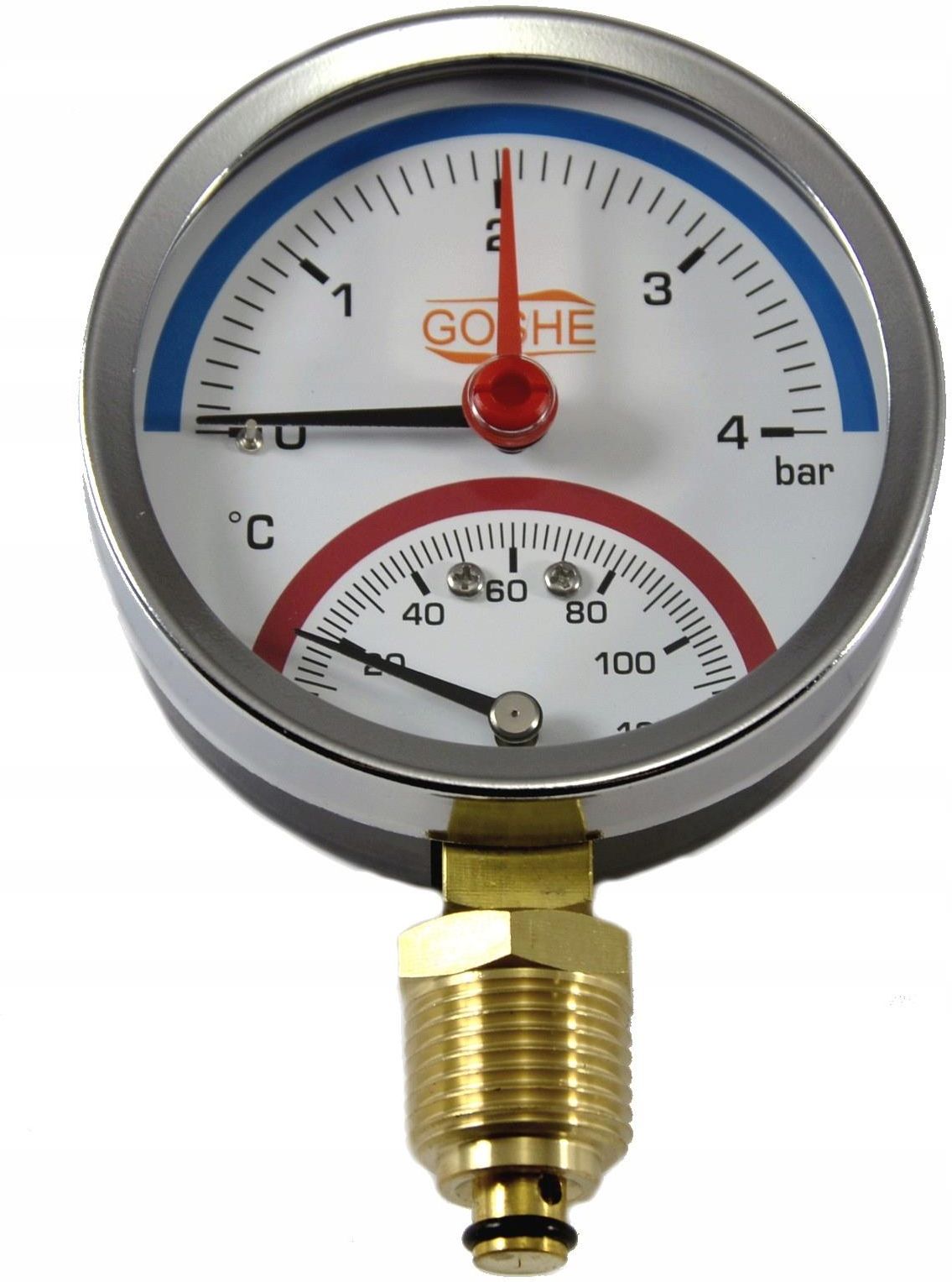 Goshe Termomanometr 80Mm 120 C 4 Bary Dół 705350 - opinie i ceny na Ceneo.pl