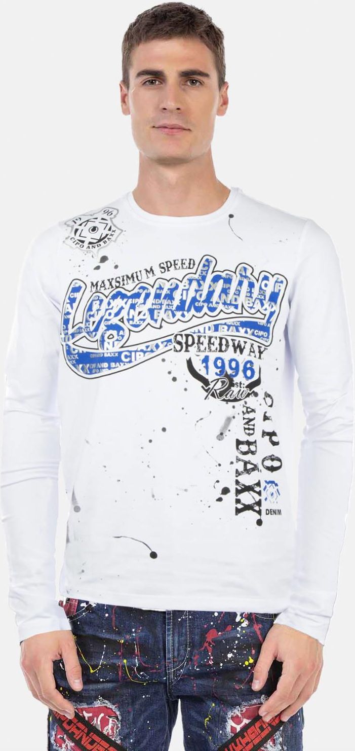 Longsleeve Cipo and Baxx CL510 white - Ceny i opinie - Ceneo.pl