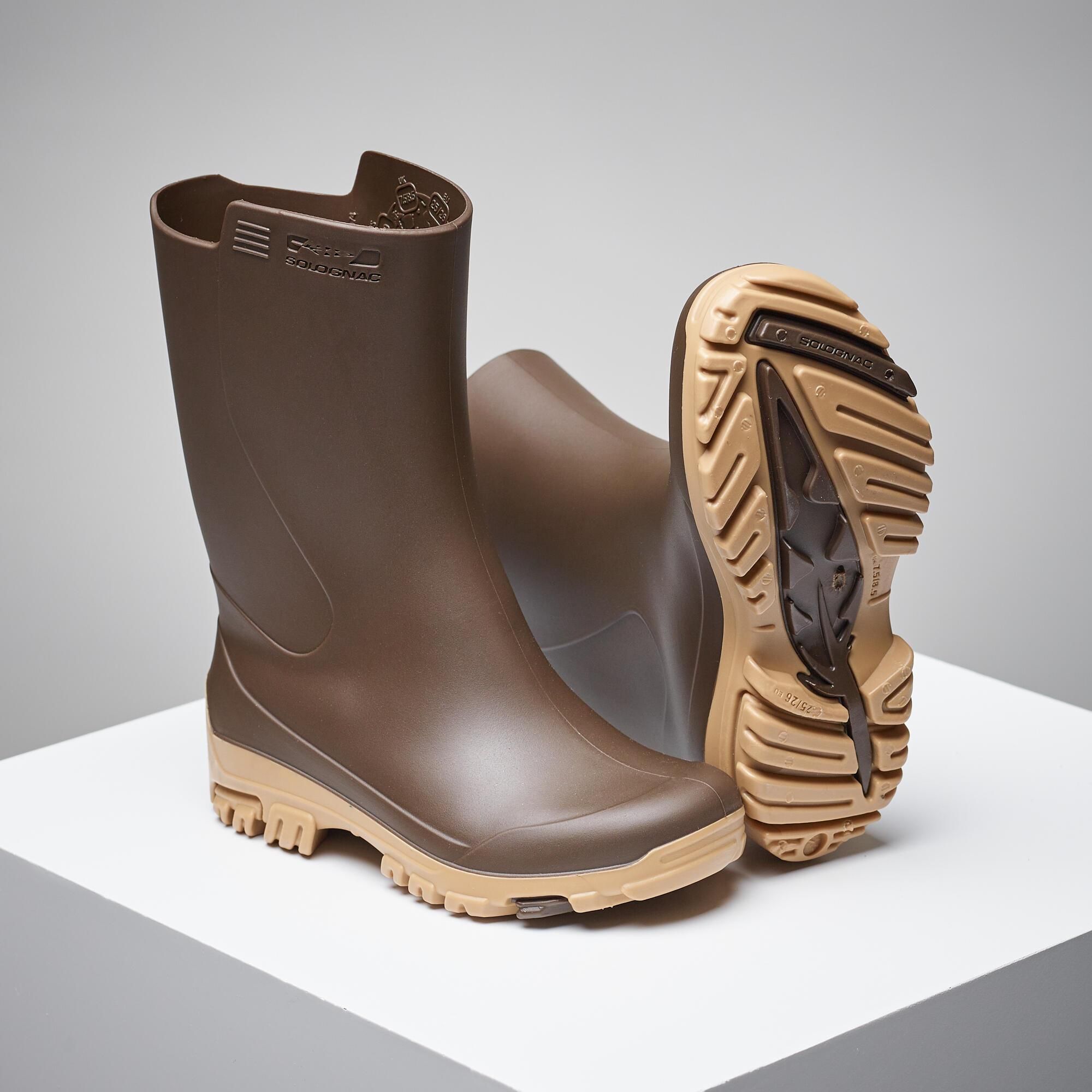 SOLOGNAC Kalosze dla dzieci Solognac Inverness 100 - Beżowy, Brązowy ...