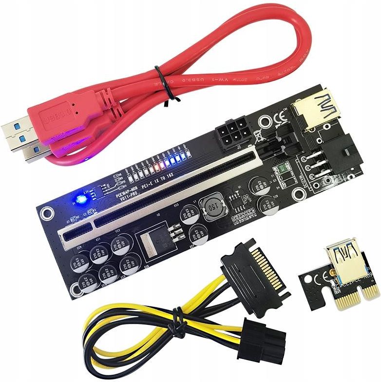 Riser V011PRO Pci-e Pci USB3.0 Mining Eth Btc - Opinie i ceny na Ceneo.pl