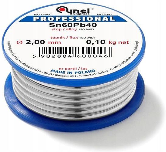 Cynel Cyna Do Lutowania Fi 2mm 100G 0200C - Opinie i ceny na Ceneo.pl
