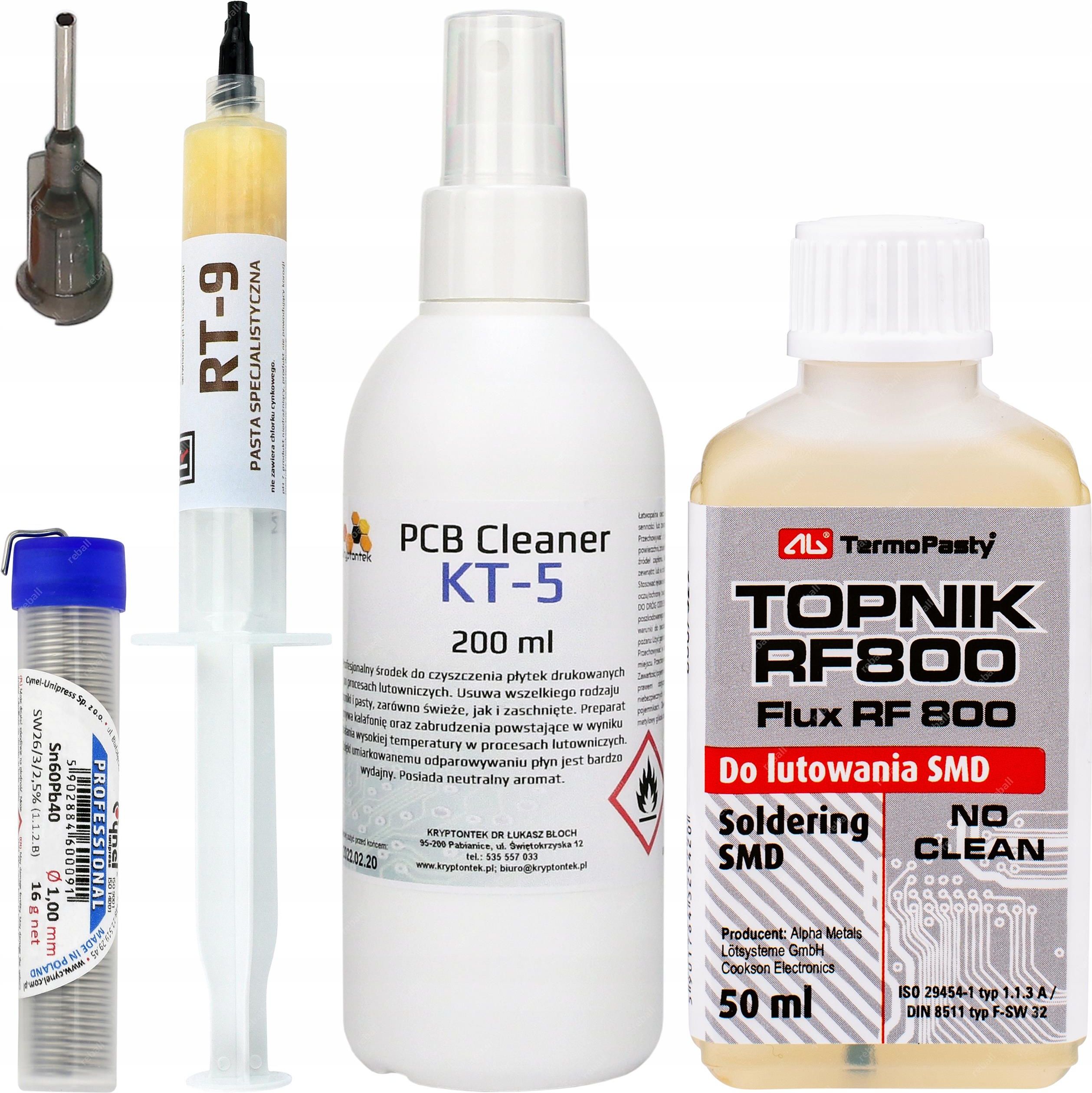 Reball Akcesoria Lutownicze Cyna Flux Cleaner Kt-5 Topnik - Opinie i ...