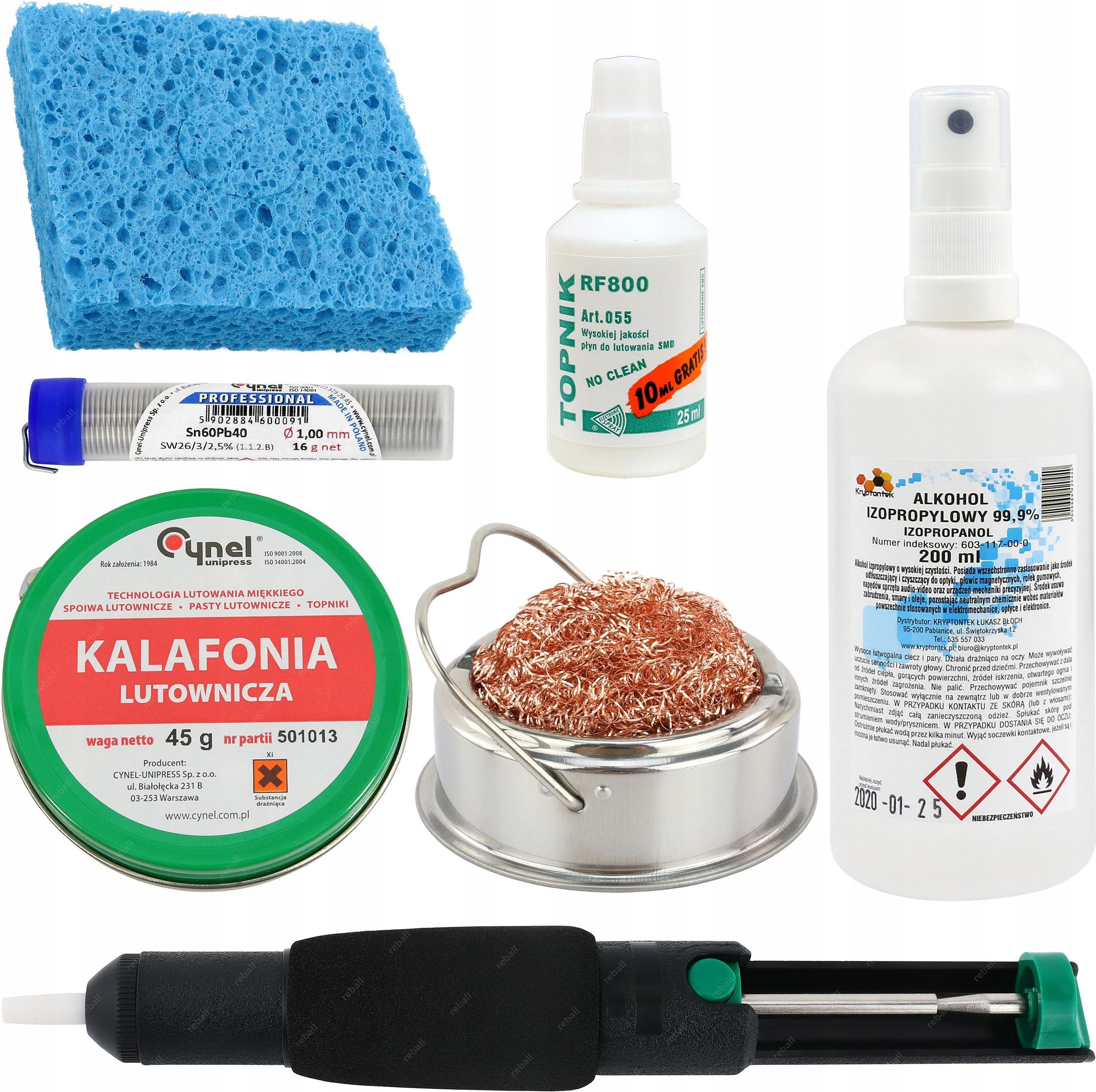 Reball Zestaw Lutowniczy Cyna Kalafonia Topnik Odsysacz - Opinie i ceny ...
