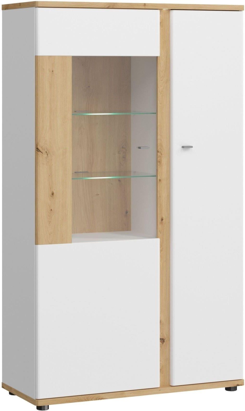 Extom Meble Witryna Avila Ailv02 2D Biała Dąb Artisan 100347635 ...