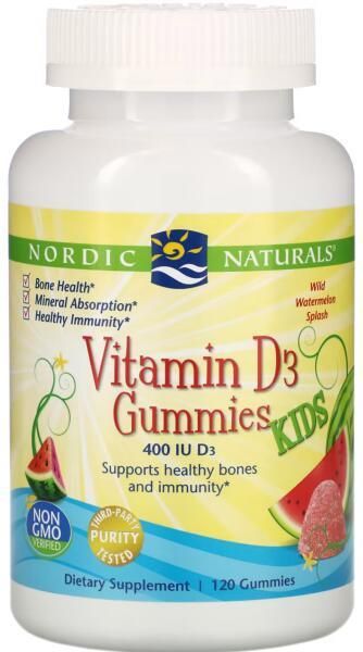 Nordic Naturals Witamina D3 400 IU Vitamin D3 gummies Kids 120szt. - Opinie i ceny na Ceneo.pl
