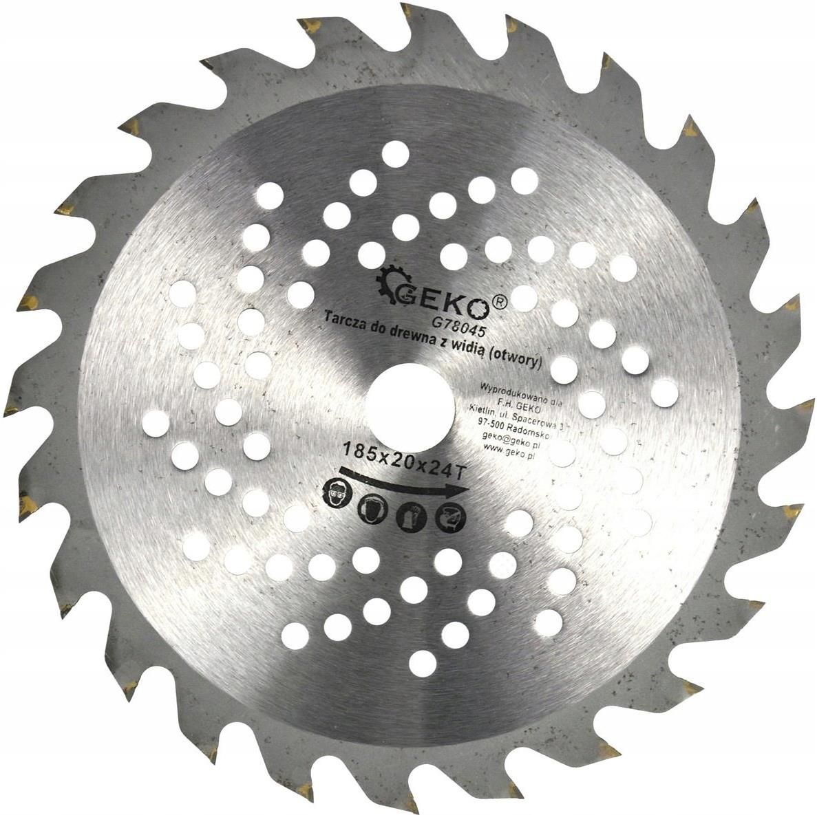 Tarcza tnąca Geko Tarcza Do Drewna Węglik Pilarka 185X20X24T Otwory 54753 - Opinie i ceny na ...