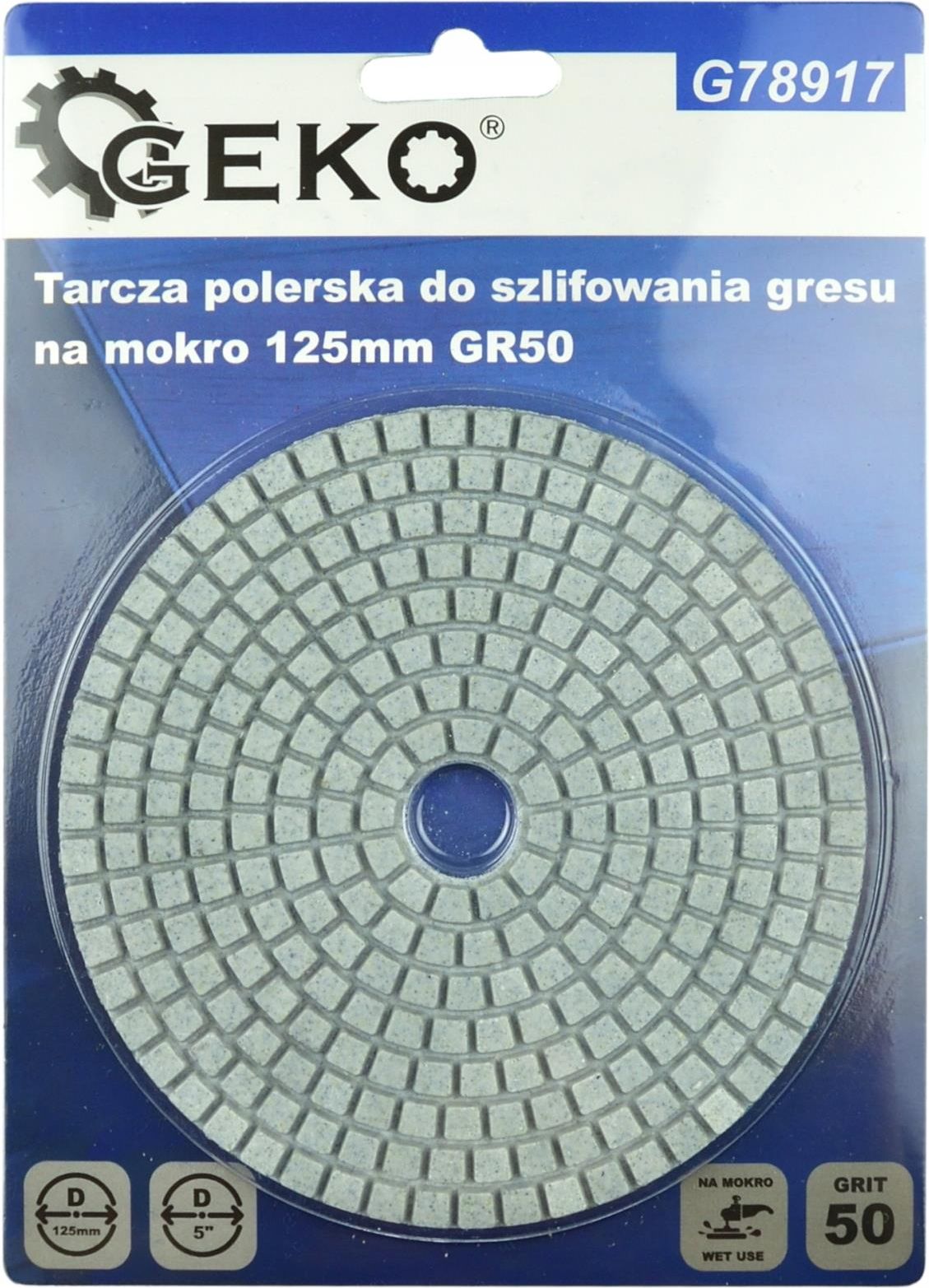 Tarcza tnąca Geko Tarcza Polerska Do Gresu Na Mokro 125Mm Gr50 G78917 ...