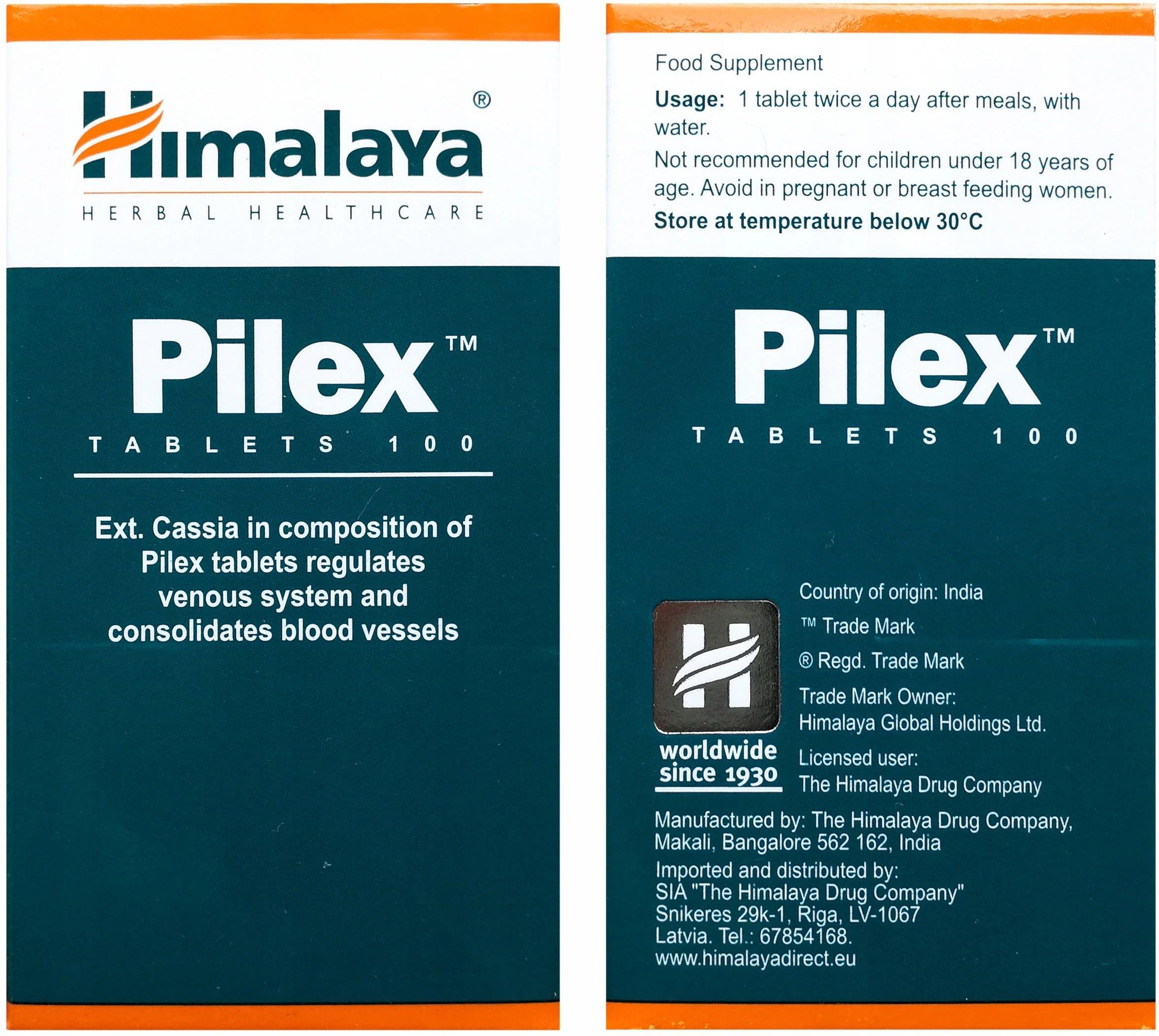 Himalaya Pilex 100tabl. - Opinie i ceny na Ceneo.pl