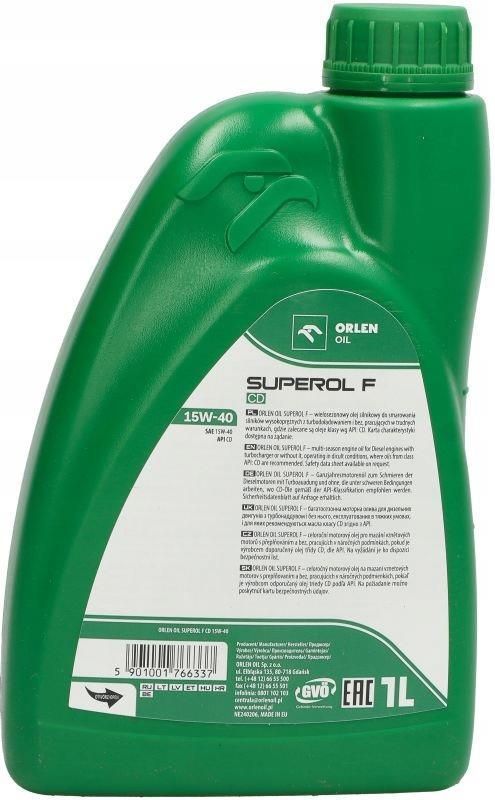 Orlen Superol F Cd 15W40 1l. - opinie i ceny na Ceneo.pl