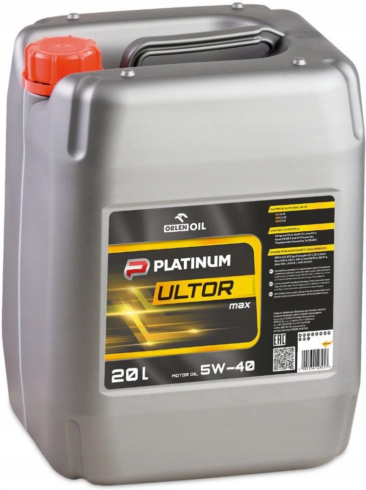 Olej silnikowy Orlen Platinum Ultor Max 5W40 20l - Opinie i ceny na Ceneo.pl