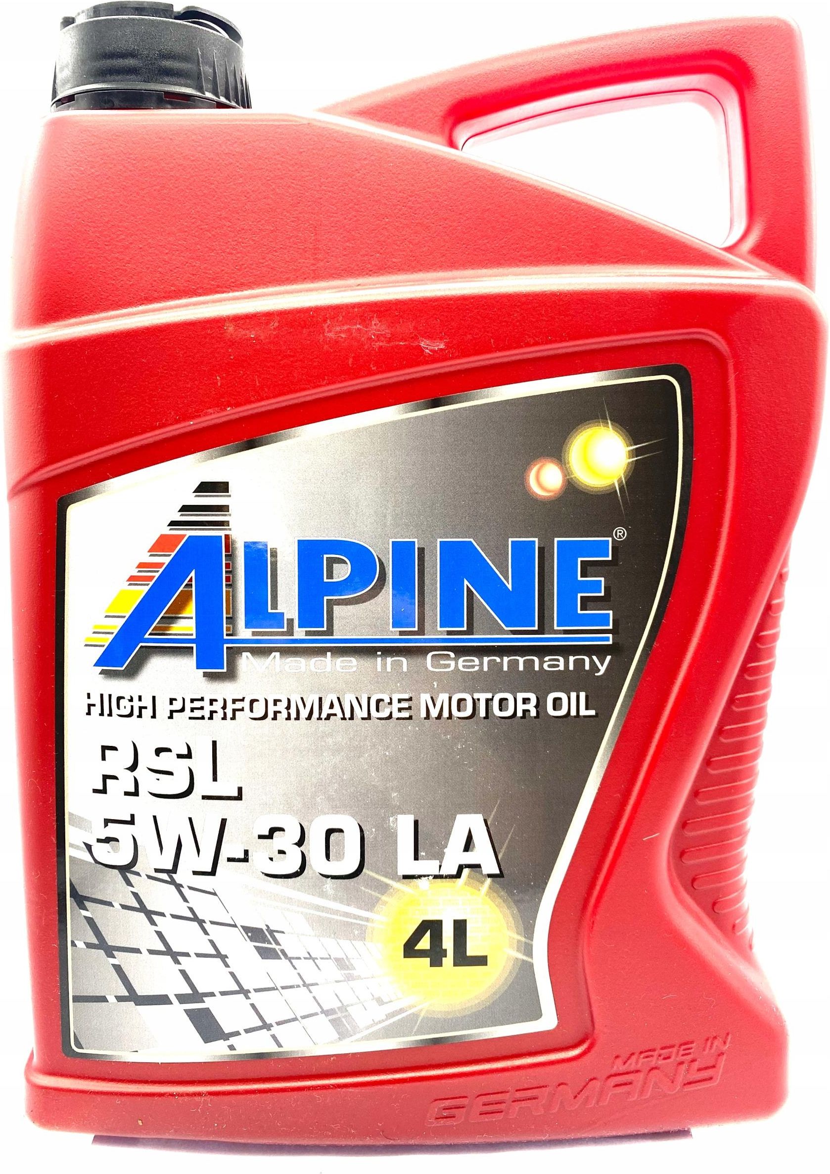Olej silnikowy Alpine Rsl La 5W30 4l - Opinie i ceny na Ceneo.pl
