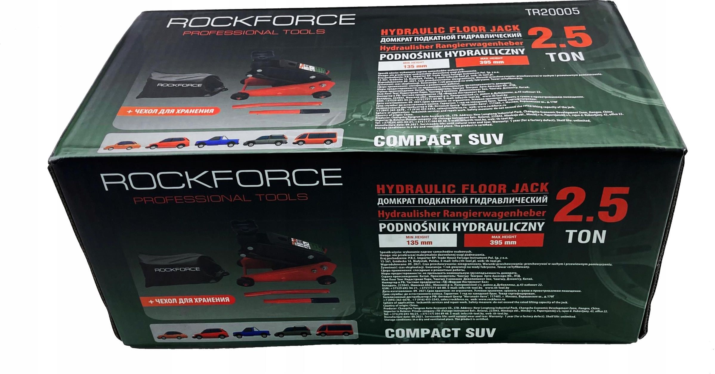 Narzędzia do warsztatu Rockforce Podnośnik Samochodowy Hydrauliczny Żaba 2,5T Suv - Opinie i ...