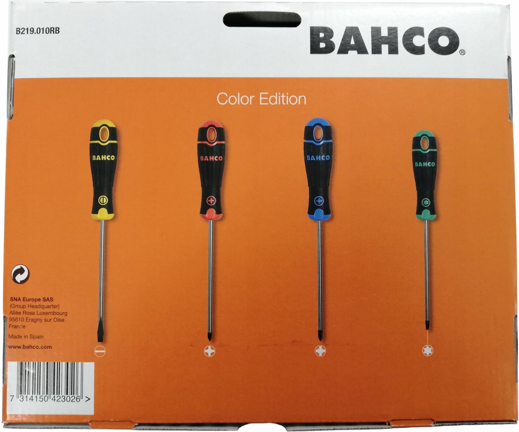 Śrubokręt Bahco Zestaw Wkrętaków Color Edition 10Szt.B219Pro B219010RB ...