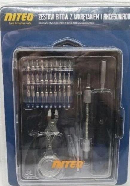 Śrubokręt Niteo Zestaw Bitów Z Wkrętakiem I Akcesoriami 35El MTK052621 ...