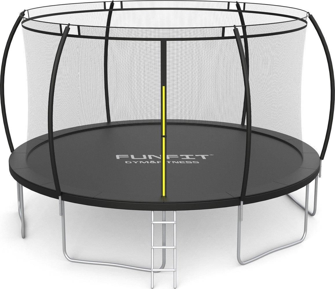 Funfit Trampolina Ogrodowa Premium 465cm 15ft z Siatką Wewnętrzną ...