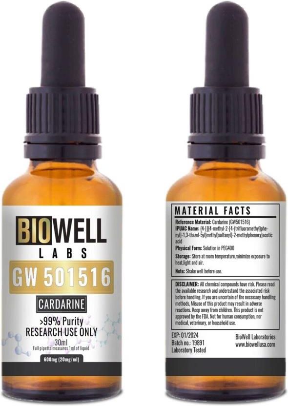 Biowell Labs Gw501516 600Mg 30ml - Opinie i ceny na Ceneo.pl