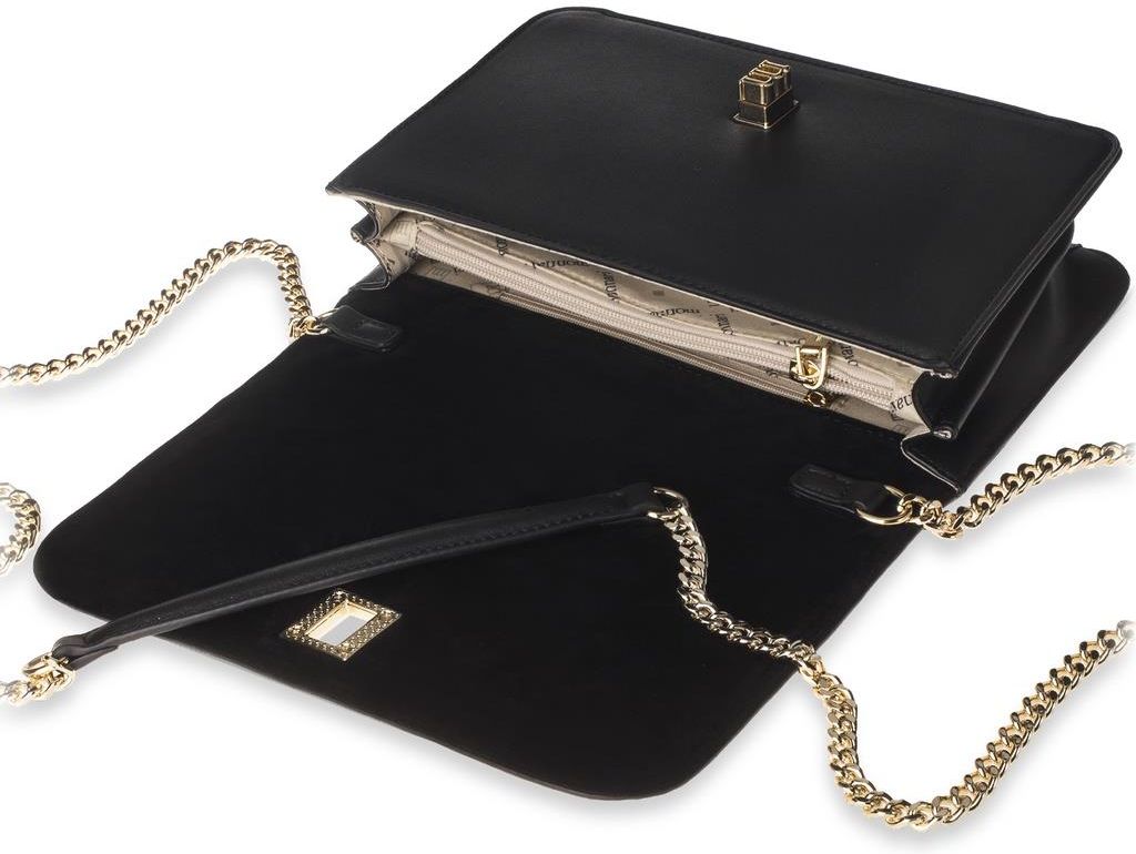 ELEGANCKA WIZYTOWA TOREBKA DAMSKA MONNARI DUŻA KOPERTÓWKA LISTONOSZKA NA ŁAŃCUCHU LOGO 3D CEKINY ...