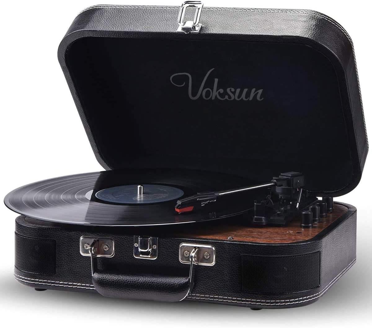 Gramofon Gramofon VOKSUN 33/45/78 RPM Bluetooth USB AUX RCA - Opinie i ...