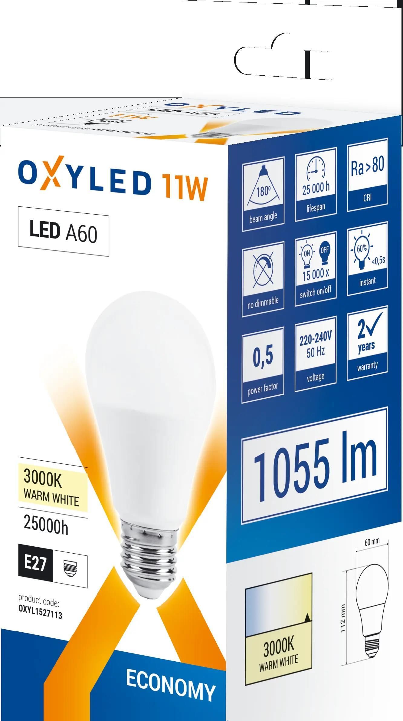 Oxyled Żarówka LED Economy A60 A65 E27 różne moce : Moc - 12W ...