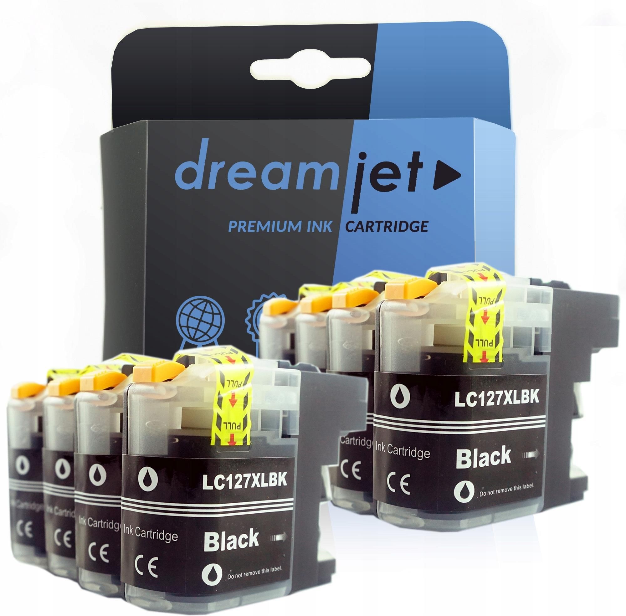Tusz DREAMJET 8X TUSZ CZARNY DO BROTHER LC127 J6720 J4610 J6520 do ...