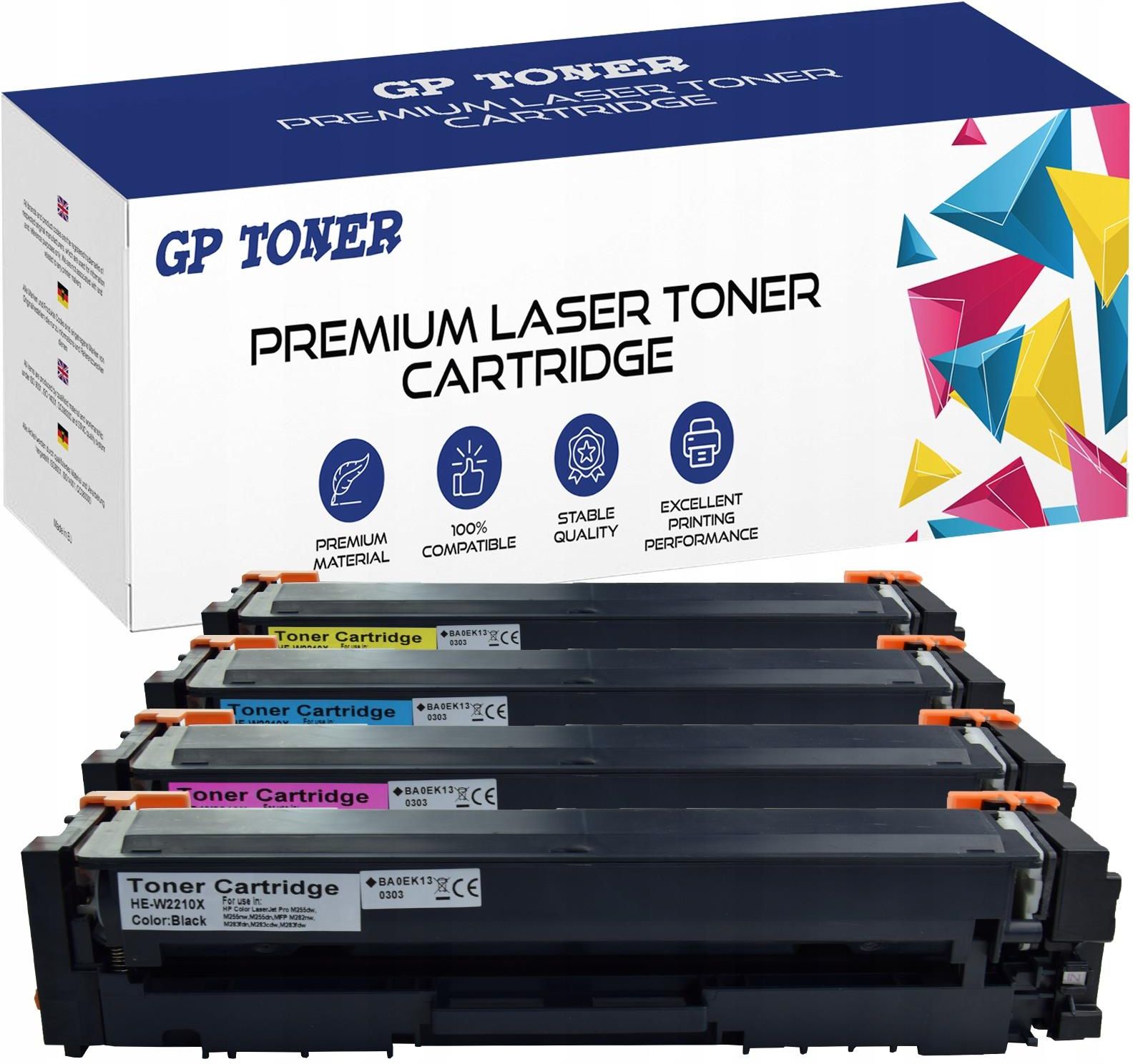 GP TONER 4X DO HP COLOR LASERJET PRO M255NW ZESTAW (GPH2214XBEZCHIPA ...