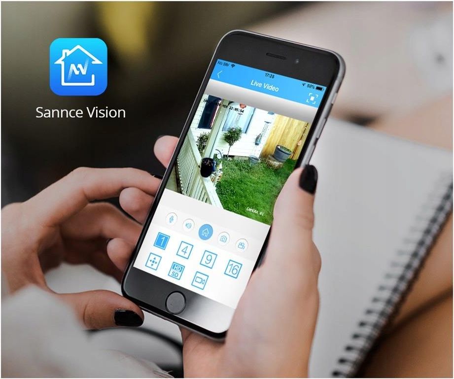 Zestaw do monitoringu Sannce 4Ch System Monitoringu Cctv Z 2 Kamerami ...
