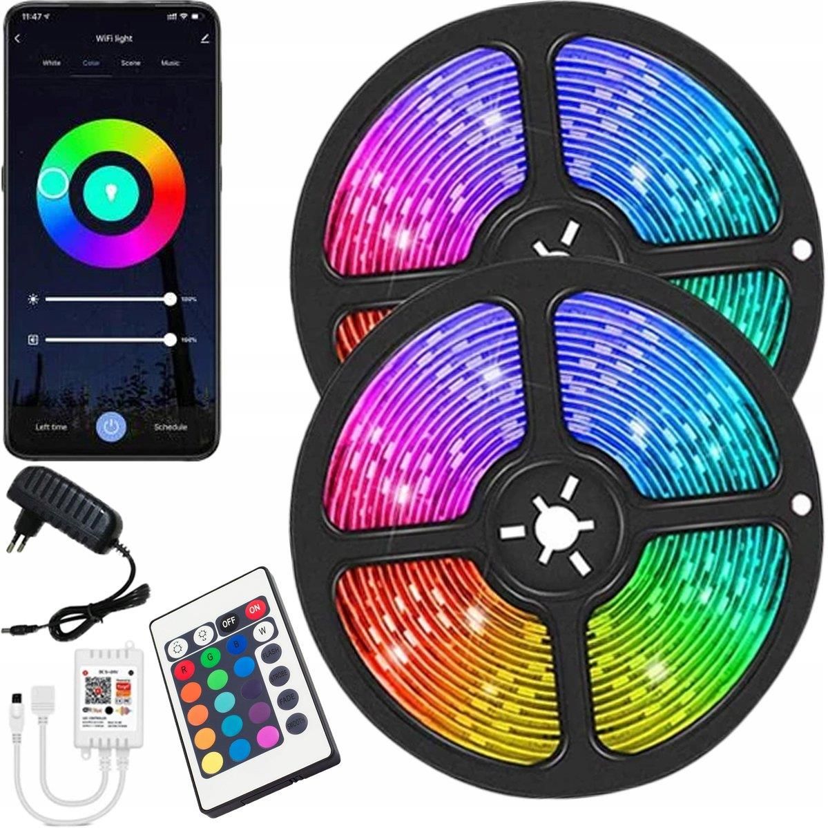 Dled Taśma LED RGB kolorowa 15m + pilot Bluetooth (7334) - Opinie i ...