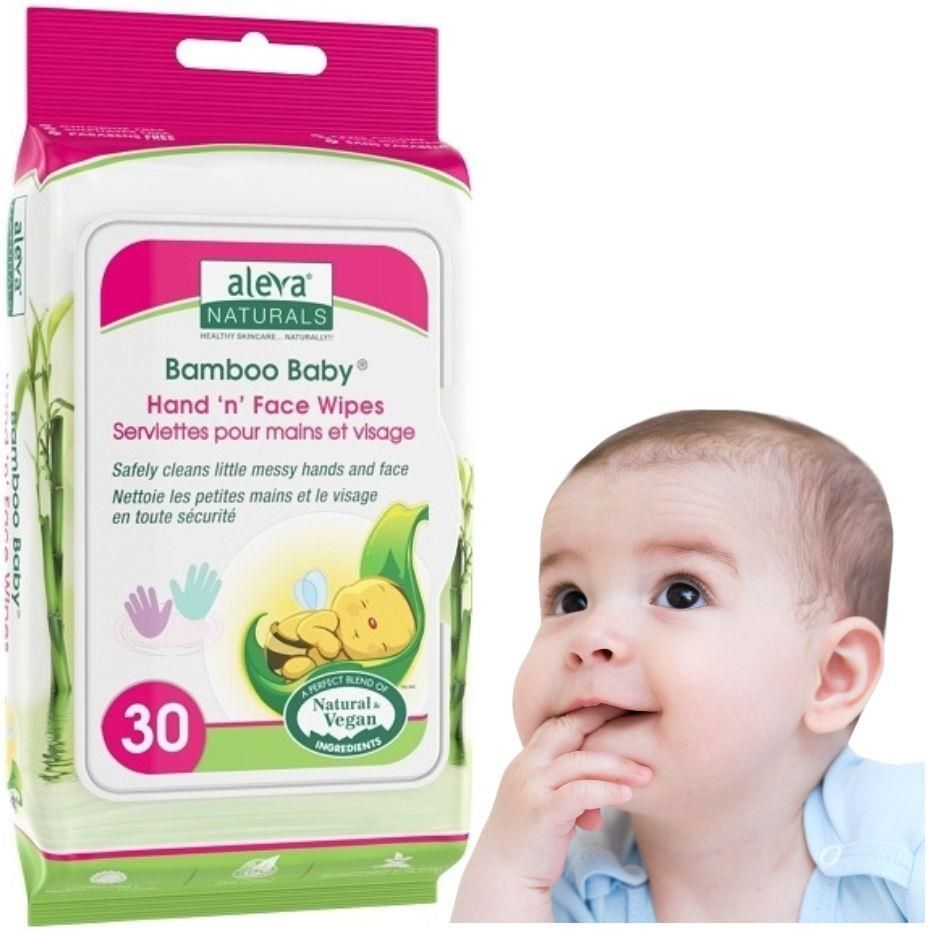 Aleva Naturals Bambusowe Chusteczki do Rąk i Buzi 30szt Aleva Naturals ...