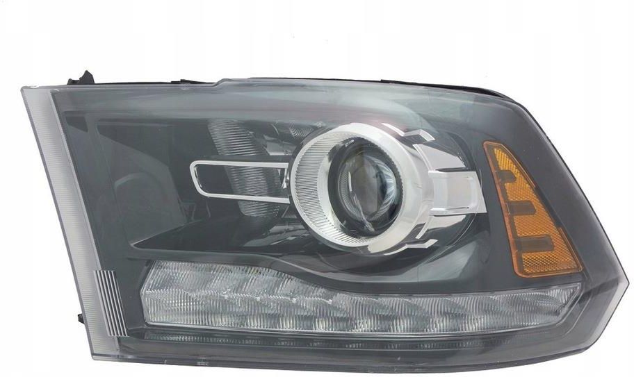 Lampa przednia Tyc Dodge Ram 13- Soczewka Led Lampa Lewa Czarna ...