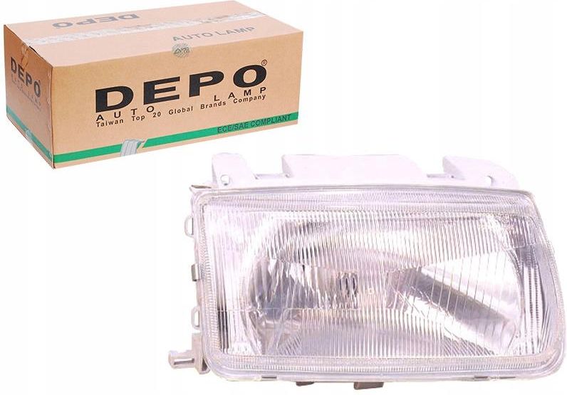 Lampa Przednia Depo Reflektor H4 Manualny Srebrny Vw P 441 1123l Ld E
