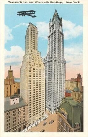 Vintage Journal Transportation and Woolworth Buildings, New York City ...