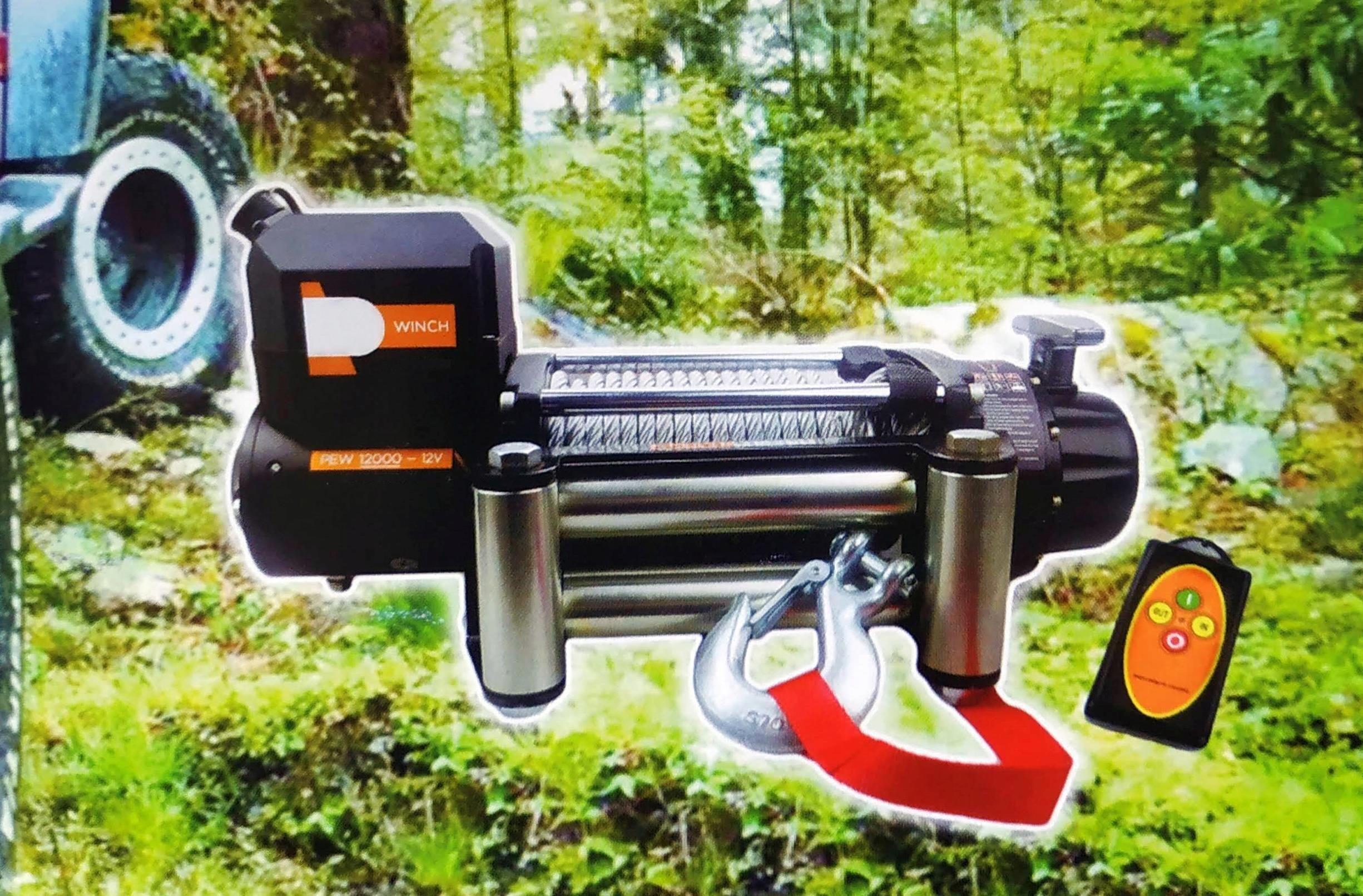 Wciągarka Samochodowa 4X4 Off Road 12000 5,5T 12V 1580.1200.5.5Thh ...