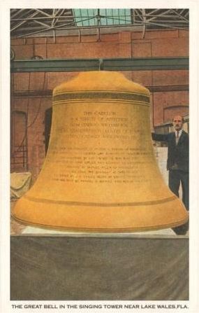 Vintage Journal Great Bell, Singing Tower, Lake Wales, Florida ...