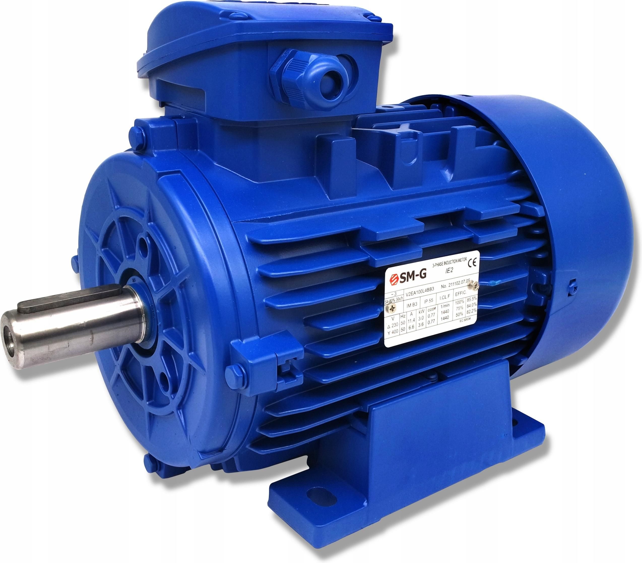 Sm-G Silnik Elektryczny 3Kw 230/400V 1440Obr 3Fazowy 3015.Ms.100L.2-4.3Kw.B355 - Opinie i ceny ...
