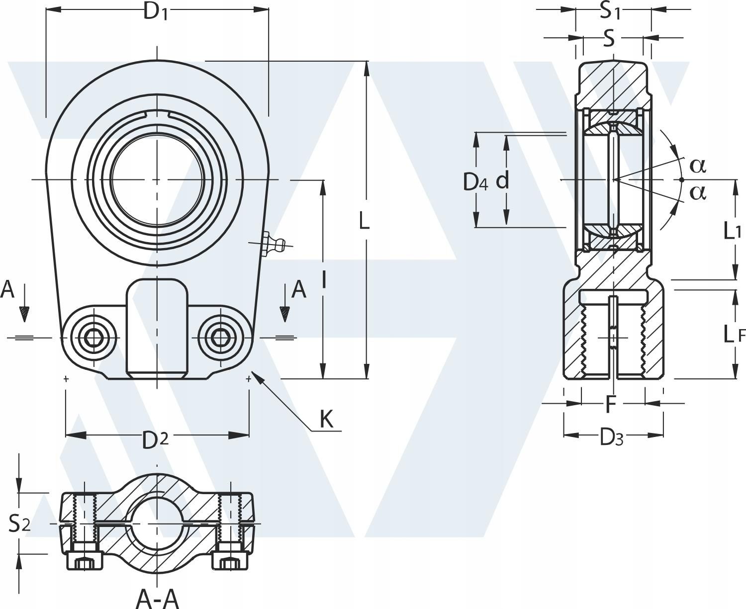 Mac Power Ucho Siłownika Z Gwintem Prawym Wew. M28X1,5 Fi35 Gihrk35Do ...