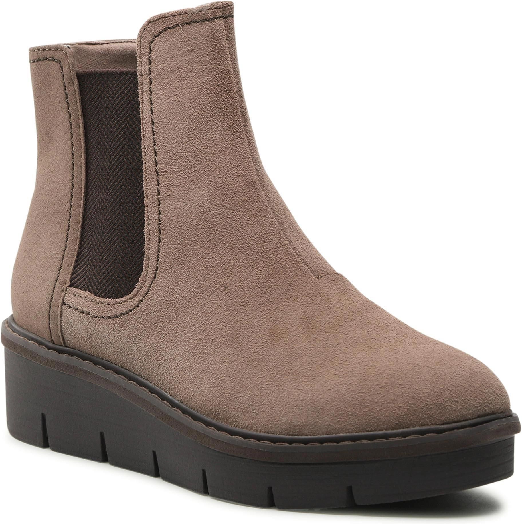 Botki CLARKS - Airabell Move 261685994 Pebble Suede - Ceny i opinie ...