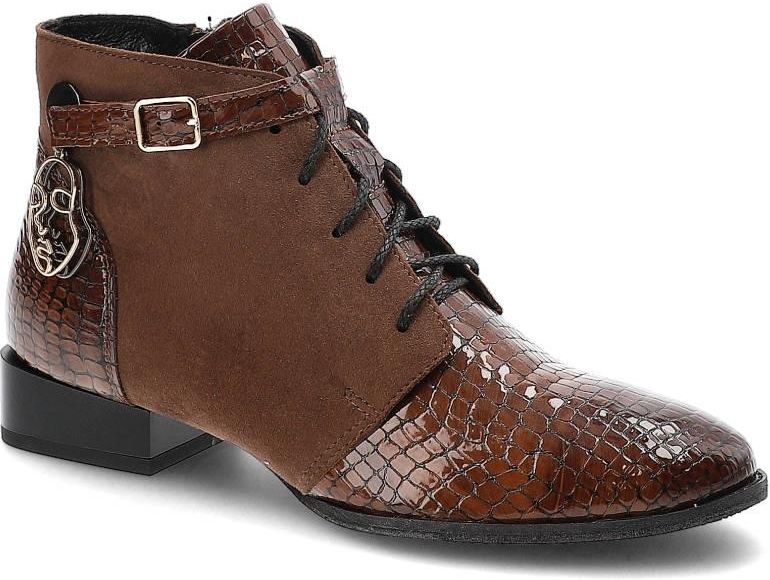 Brązowe Botki Maciejka Wygodne Skórzane Buty - Ceny i opinie - Ceneo.pl