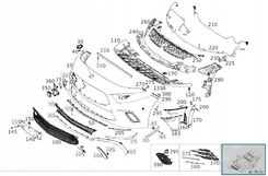 Mercedes-Benz Oe Kratka Środkowa Zderzaka Przedniego Pak.Amg W177 ...