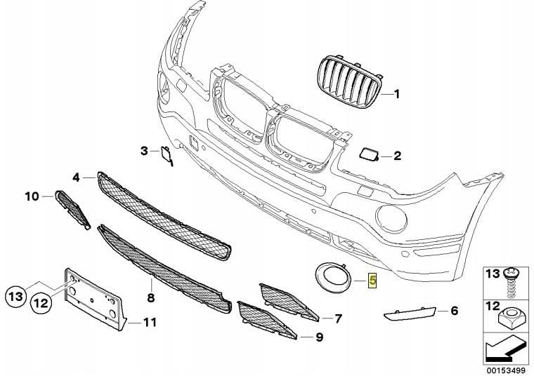 Bmw Oe Lewa Ramka Osłona Halogenu X3 E83 Lift 51113423789 - Opinie i ...