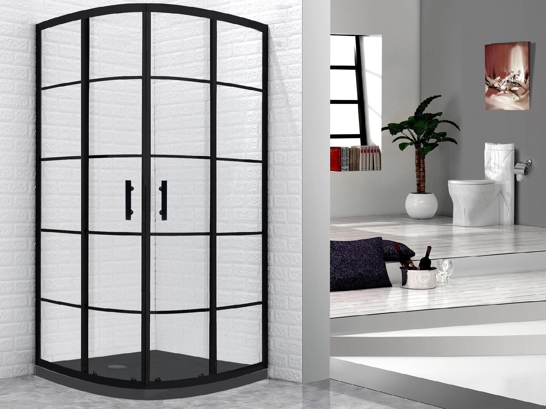 Kabina prysznicowa Toule24 Black Loft Czarna W 90 SZKLISA90CZASZP ...