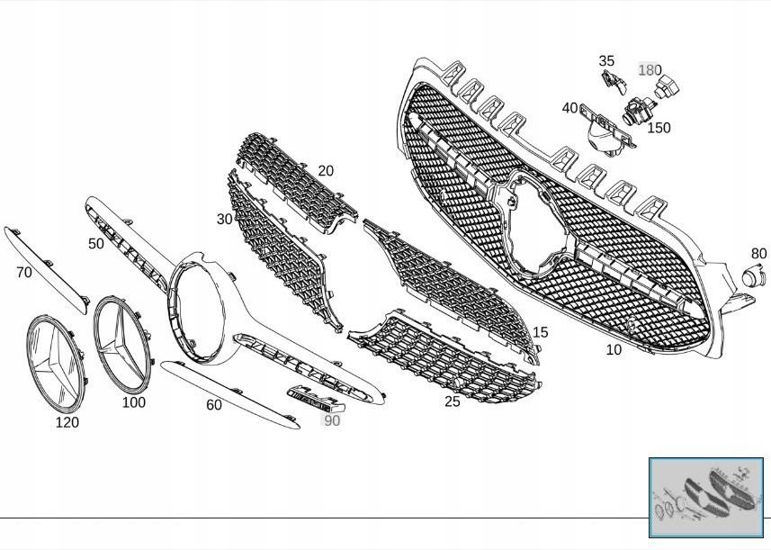 Mercedes-Benz Oe Atrapa Zderzaka A Klasa W177 A1778805703 - Opinie i ...
